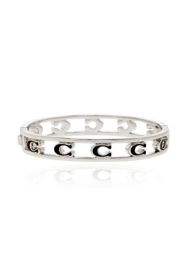 COACH Logo Bangle - Silver