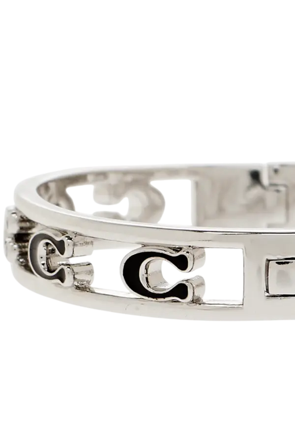 COACH Logo Bangle - Silver