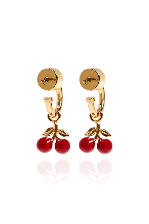 COACH Cherry Motif Hoop Earrings