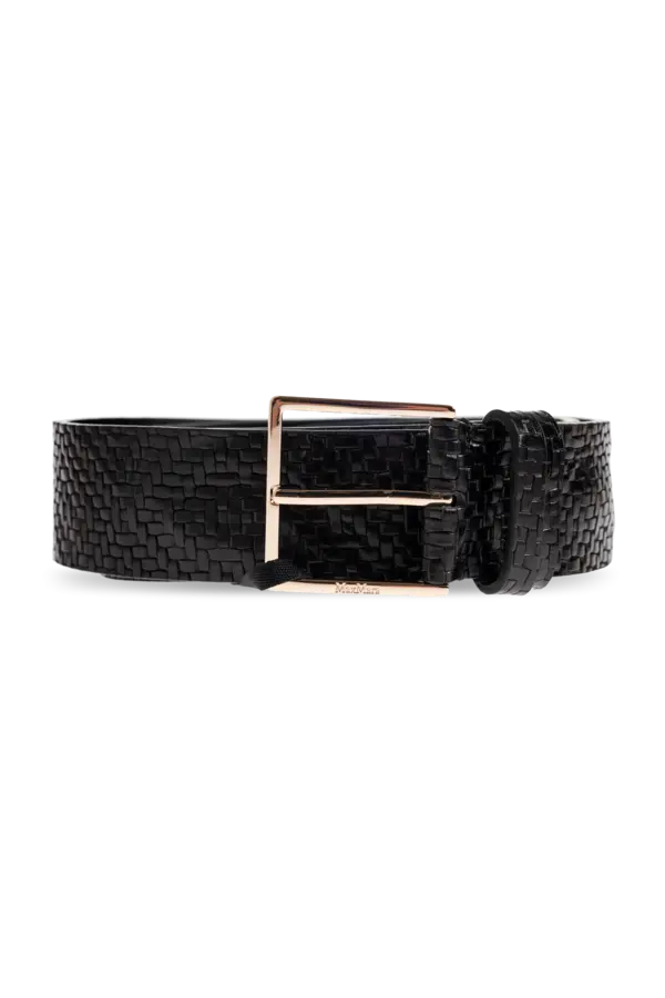 Max Mara Leather Belt - Black