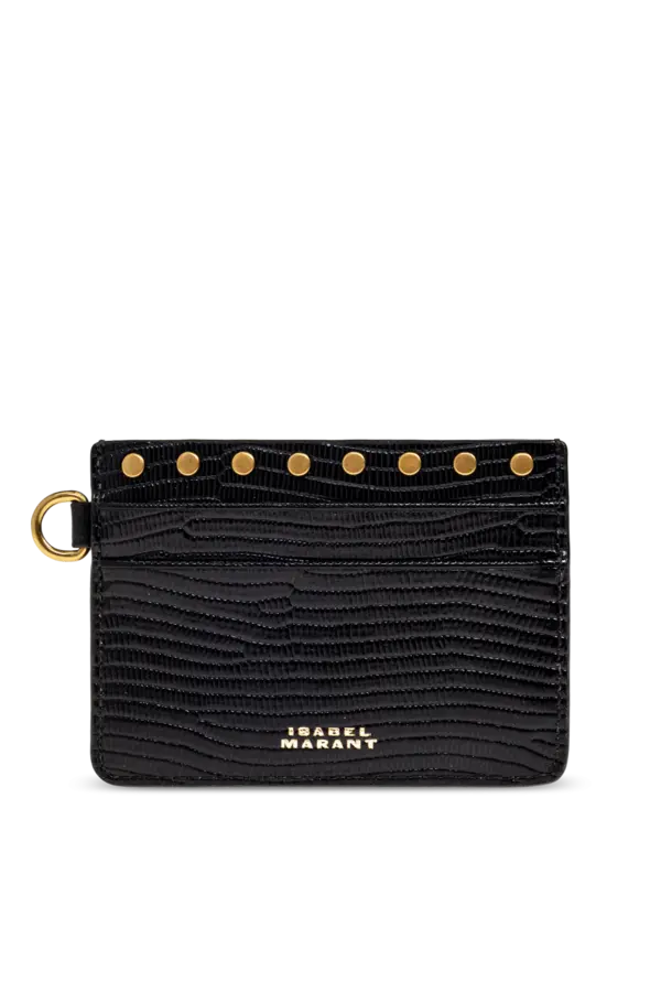 Isabel Marant Leather Card Holder - Black
