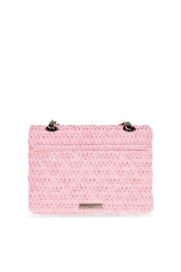 Kurt Geiger Raffia Kensington Shoulder Bag - Pink