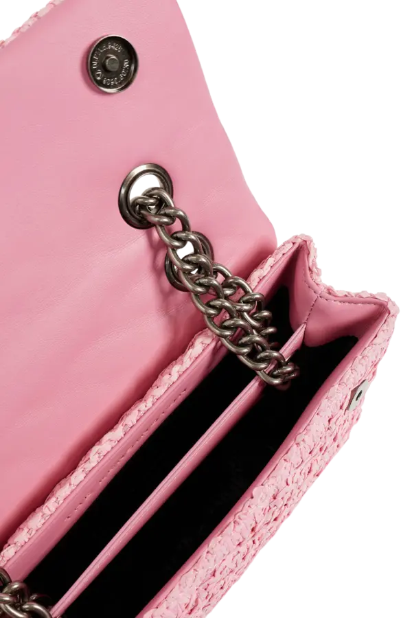 Kurt Geiger Raffia Kensington Shoulder Bag - Pink
