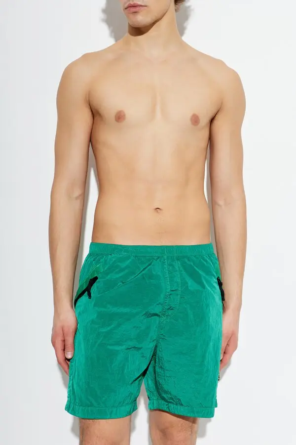 Stone Island Shorts With Logo Patch