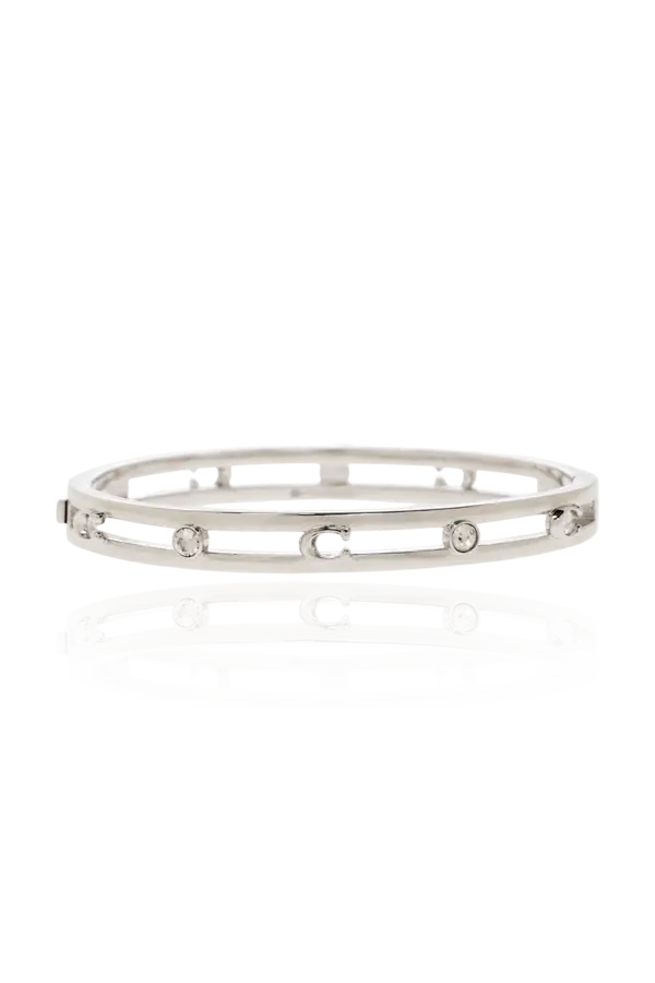COACH Logo And Crystal Bracelet - Silver