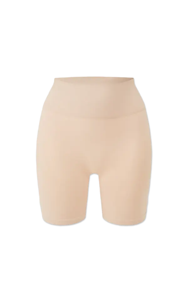 HEIST STUDIOS Contour High-waisted Shorts - Beige