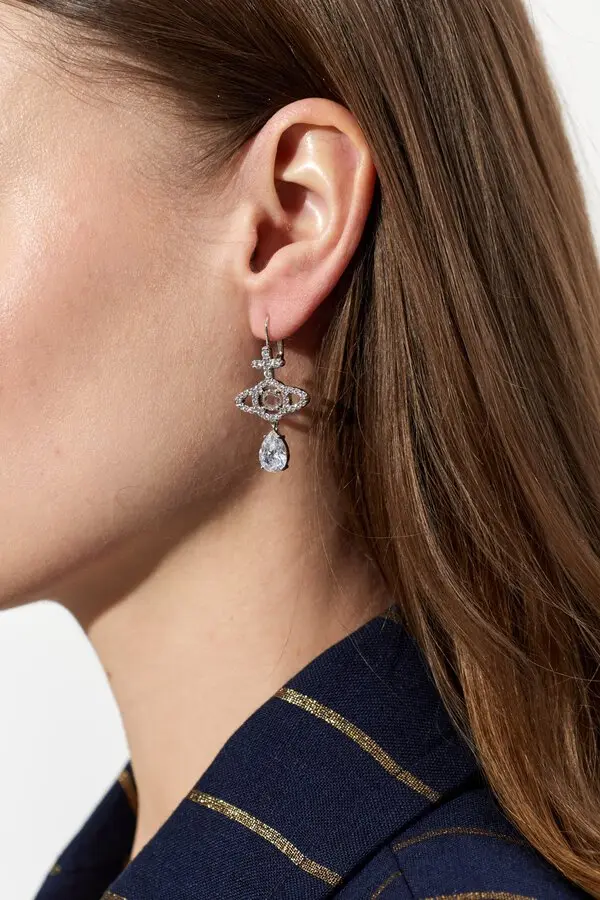 VIVIENNE WESTWOOD Orbital Crystal Dangle Earrings
