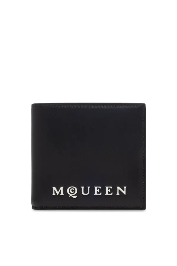 Alexander McQueen Leather Wallet With Printed Logo