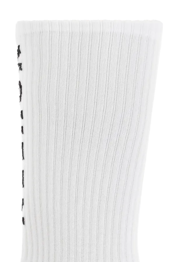 Alexander McQueen Cotton Socks With Logo - White