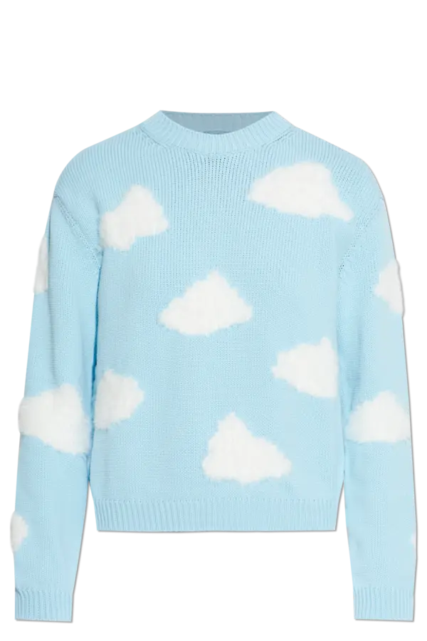 Moschino Embroidered Cloud Motif Sweater - Blue
