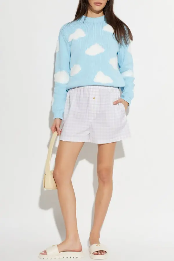 Moschino Embroidered Cloud Motif Sweater