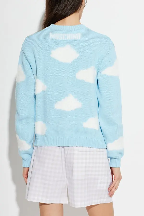 Moschino Embroidered Cloud Motif Sweater