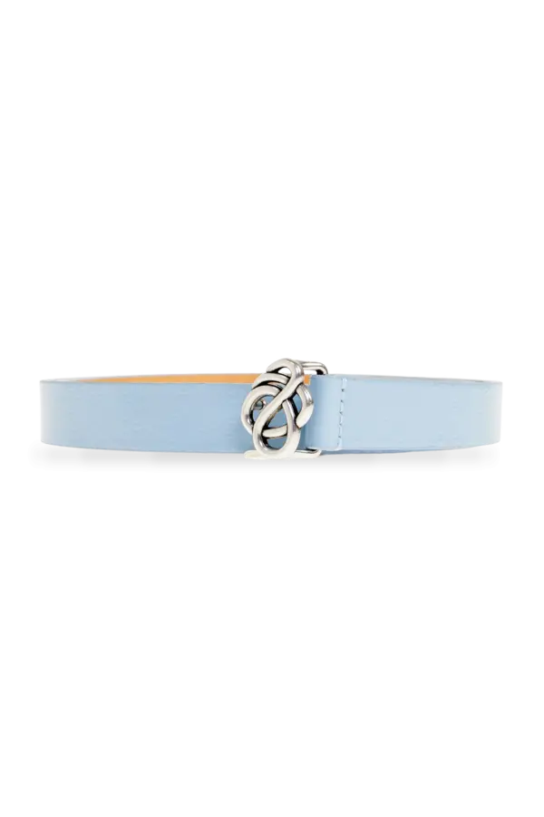 BY MALENE BIRGER Ouma Leather Belt - Light Blue