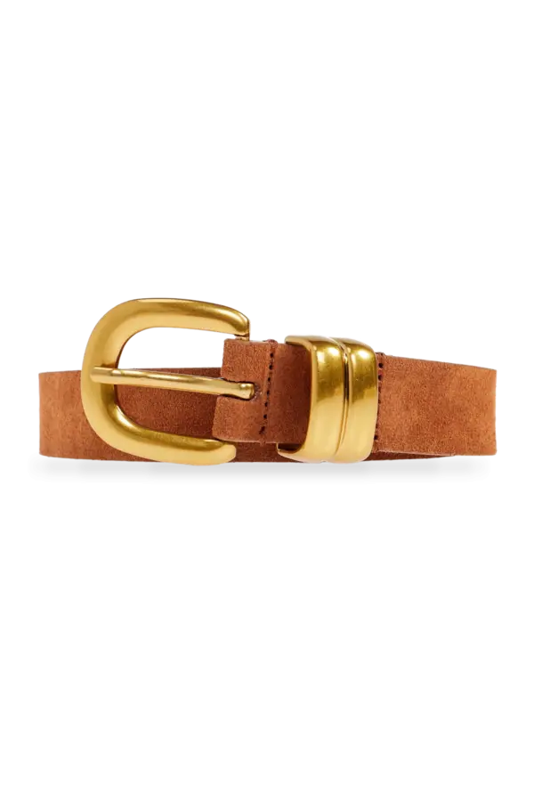 BY MALENE BIRGER Zoilo Suede Belt - Brown