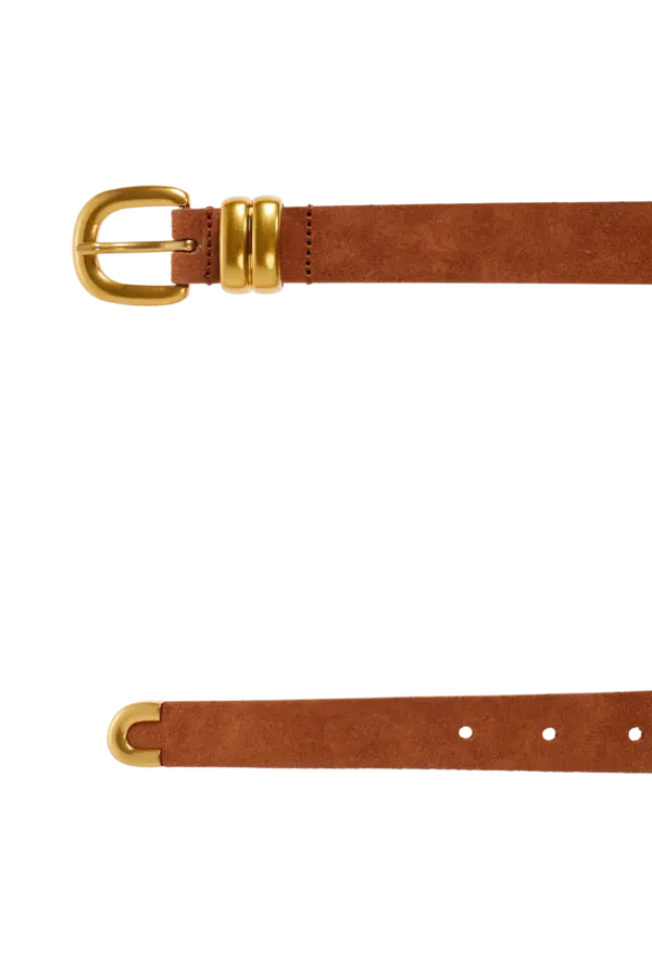 BY MALENE BIRGER Zoilo Suede Belt - Brown