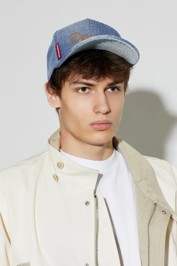 Dsquared2 Denim Baseball Cap - Blue