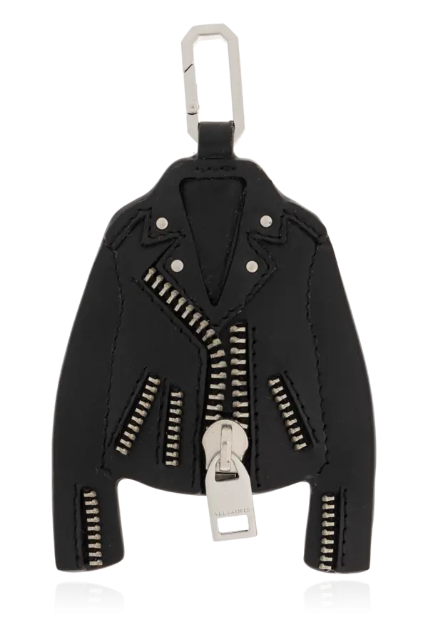 ALLSAINTS Balfern Leather Keyring - Black