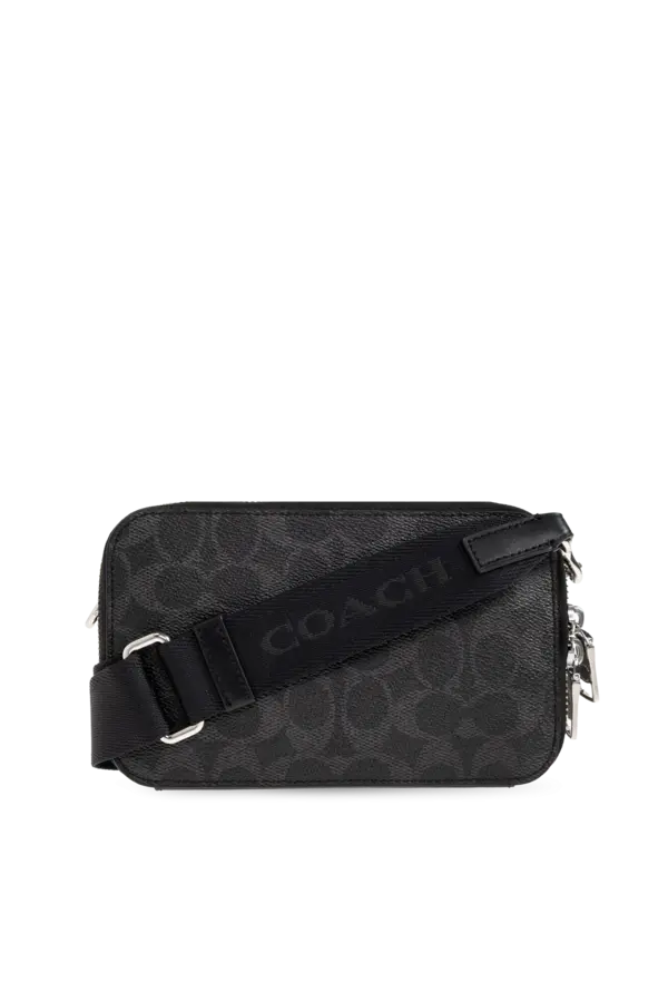 COACH Monogram Shoulder Bag - Black