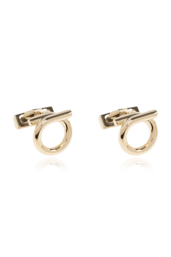 FERRAGAMO Logo-shaped Cufflinks - Gold