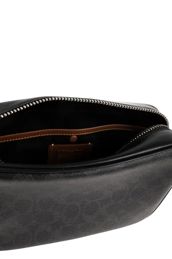 COACH Monogram Shoulder Bag - Black