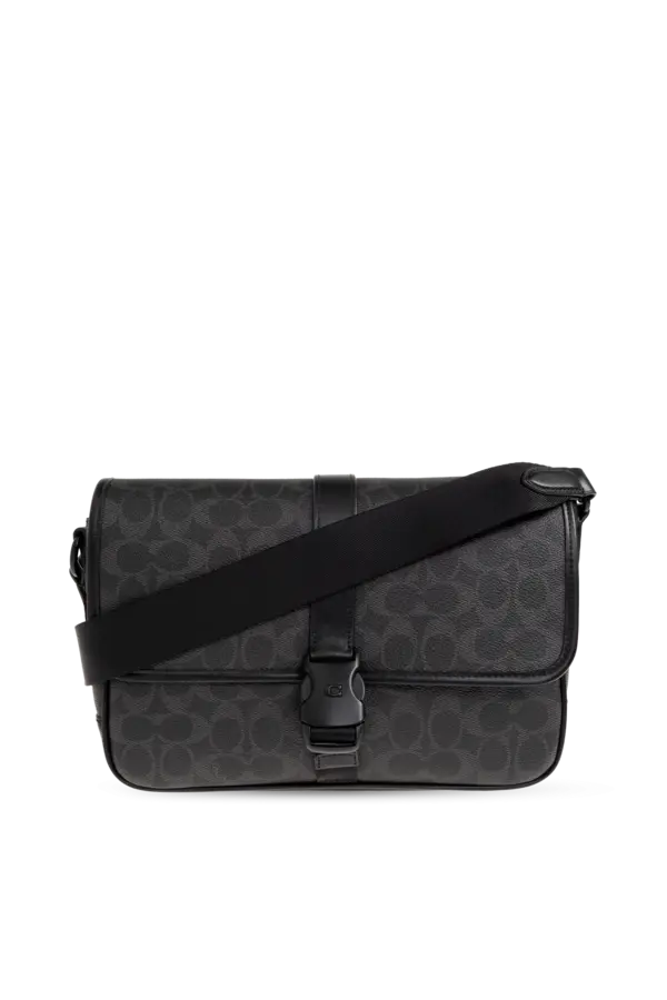 COACH Monogram Shoulder Bag - Black