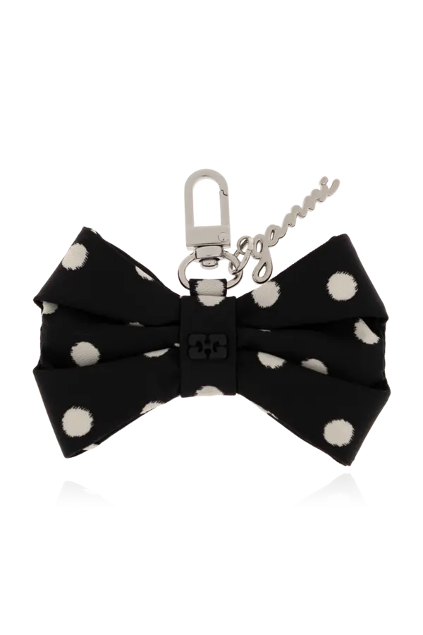 GANNI Bow-shaped Pendant - Black