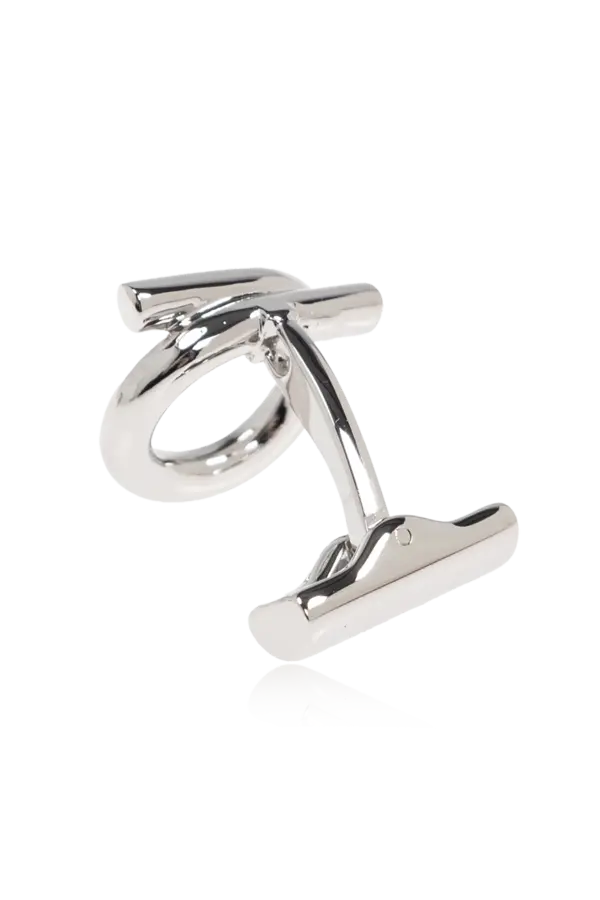FERRAGAMO Cufflinks In Logo Shape - Silver