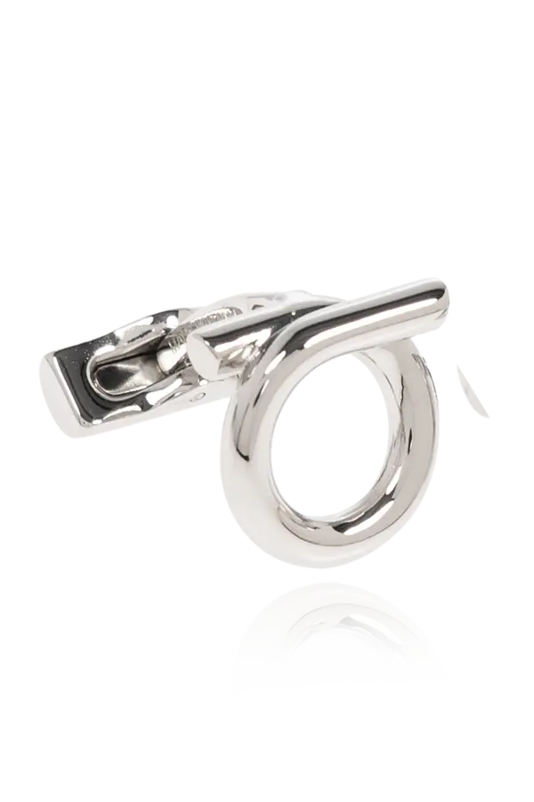 FERRAGAMO Cufflinks In Logo Shape - Silver