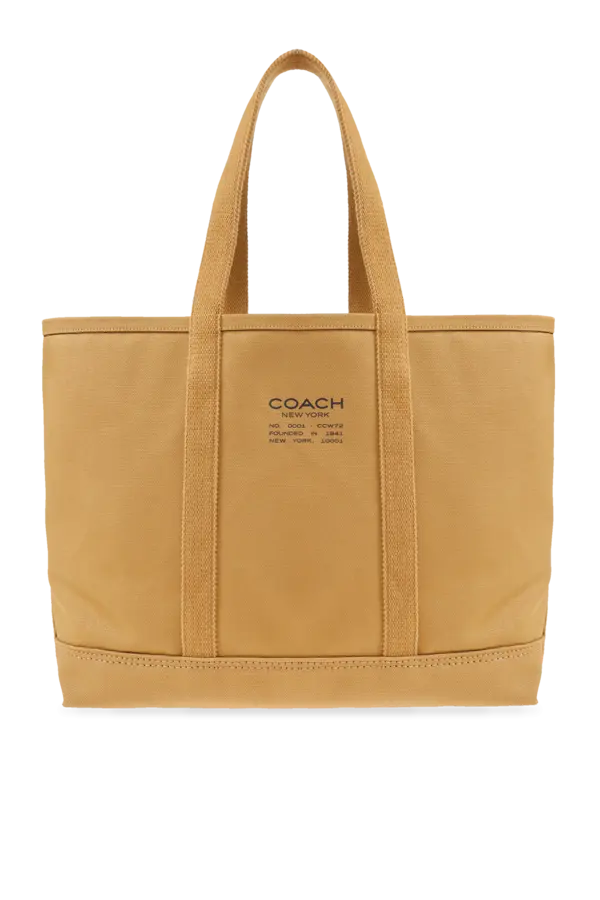 COACH Canvas Shopper Bag - Beige