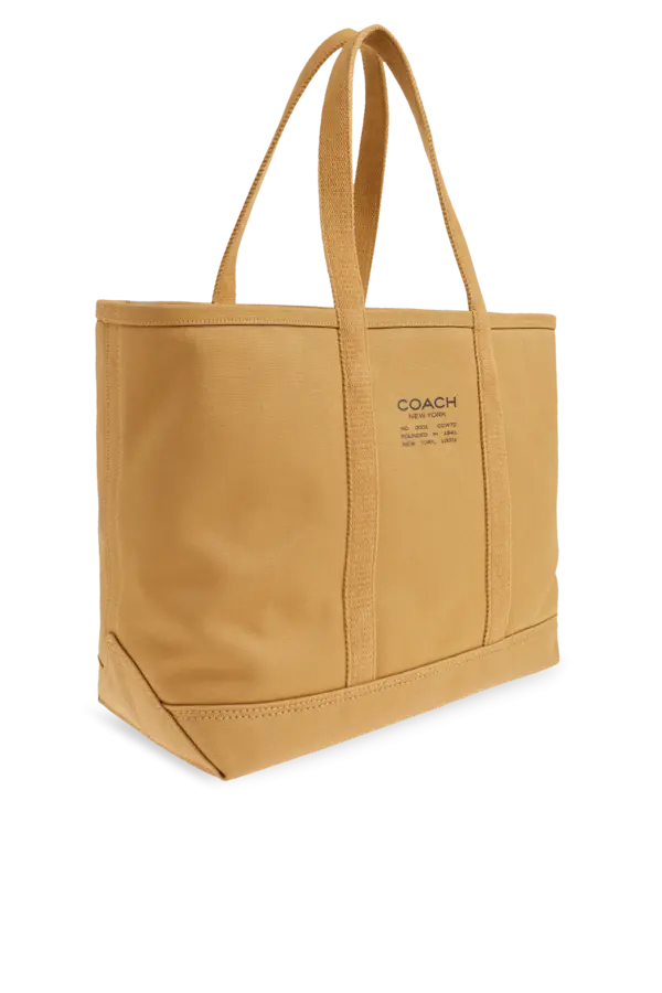 COACH Canvas Shopper Bag - Beige