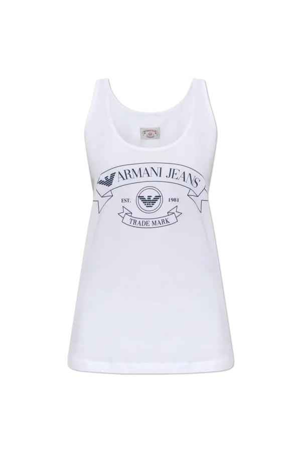 Emporio Armani Printed Top - White