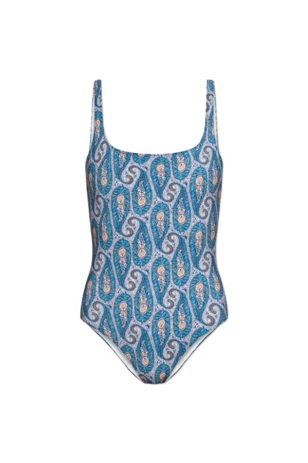 Etro One-piece Swimsuit With Paisley Print - Blue