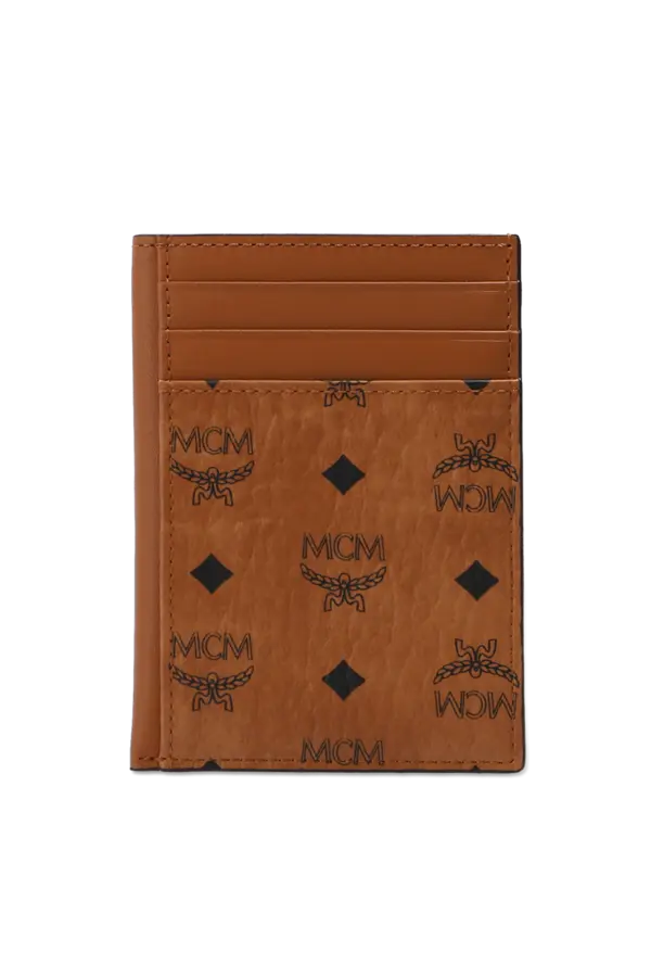 Mcm Card Case With Logo - Brown
