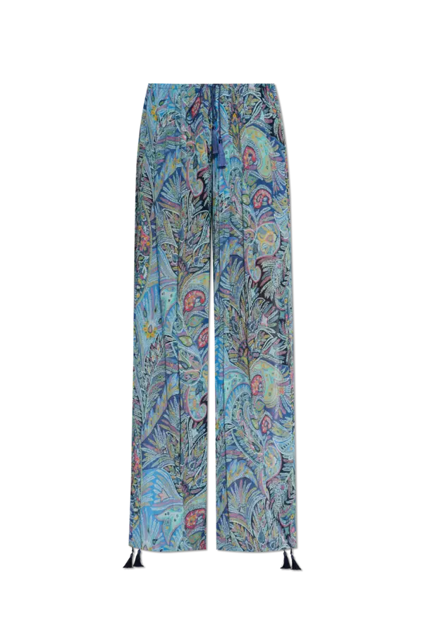 Etro Patterned Wide-leg Trousers - Multicolour