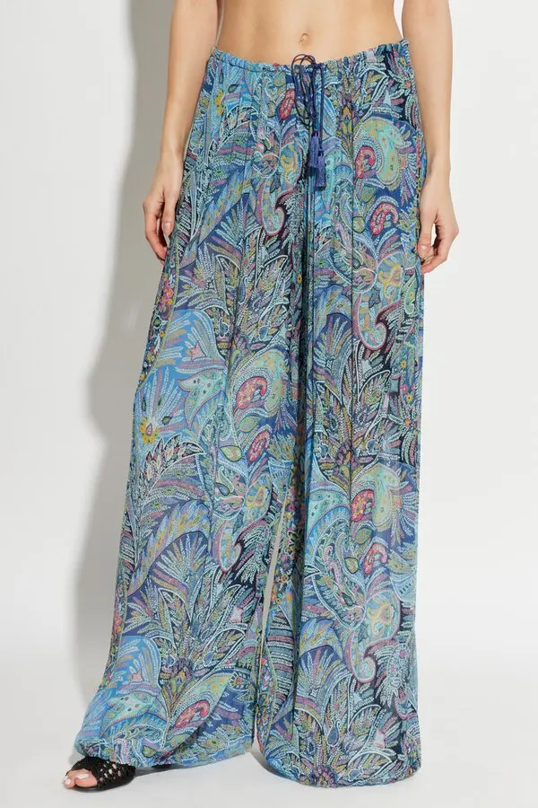 Etro Patterned Wide-leg Trousers - Multicolour