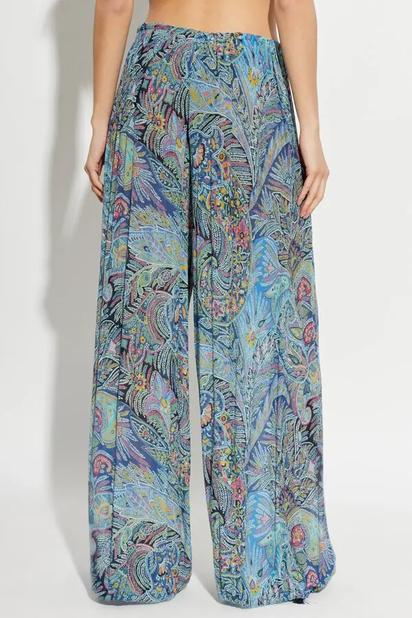 Etro Patterned Wide-leg Trousers - Multicolour