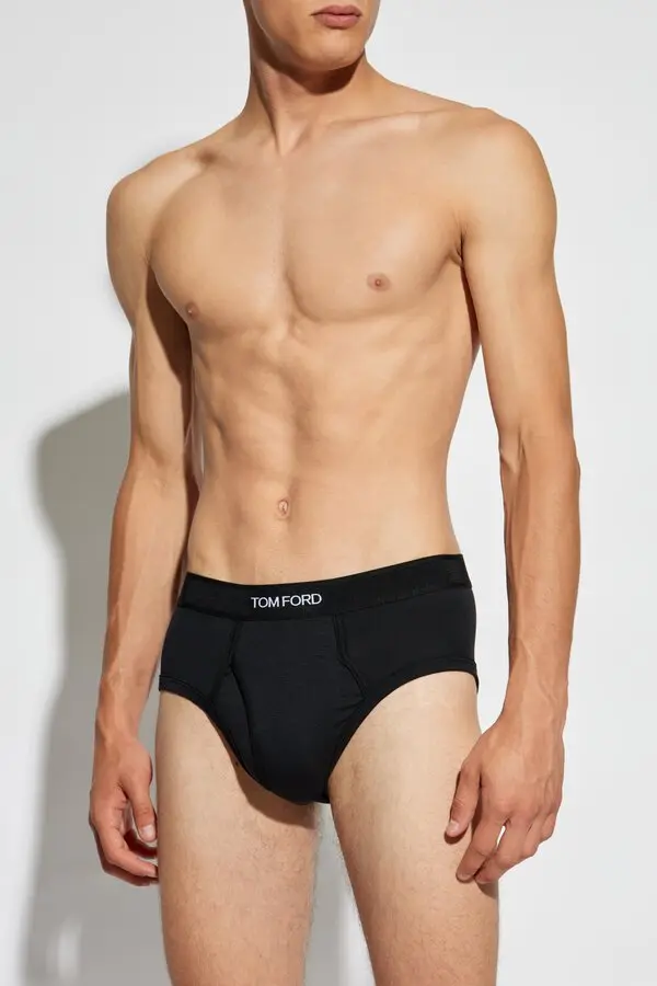 TOM FORD Briefs With Logo - Black