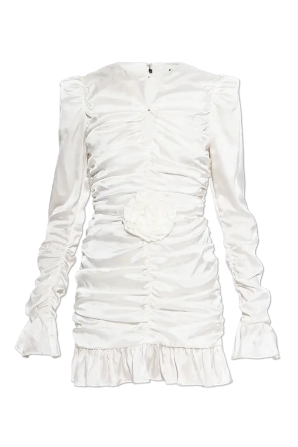 ROTATE BY BIRGER CHRISTENSEN Dress With Decorative Draping - White