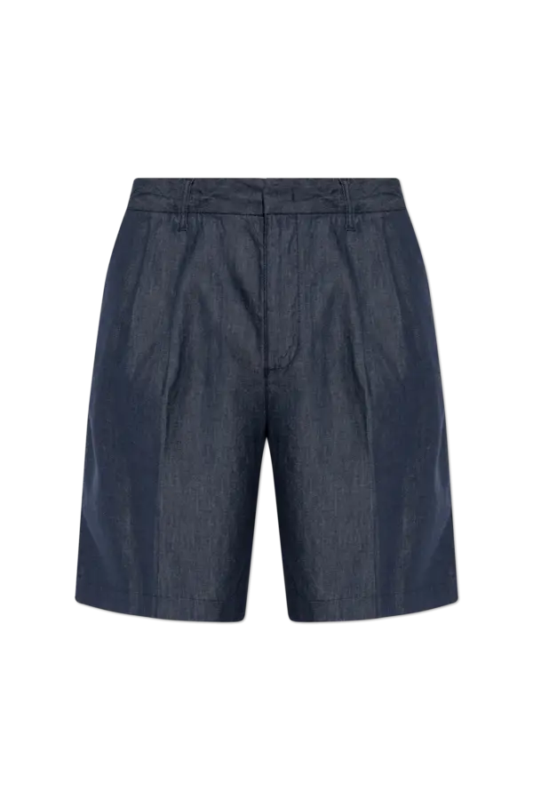 Emporio Armani Relaxed Fit Denim Shorts - Navy Blue