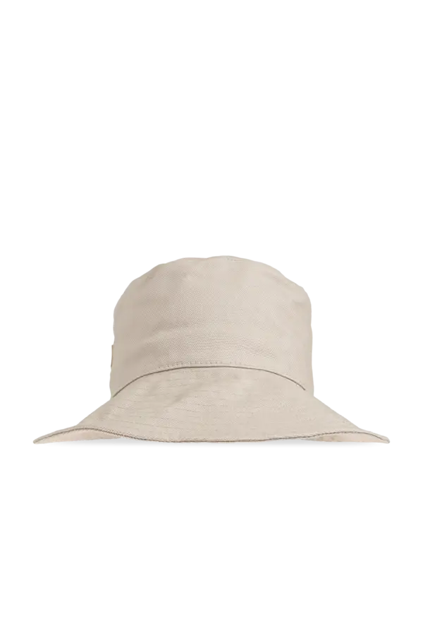 Emporio Armani Bucket Hat With Logo Appliqu - Beige
