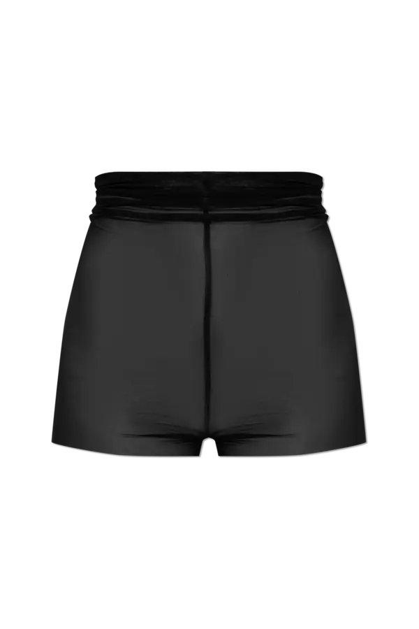 Rick Owens High-waisted Transparent Shorts - Black