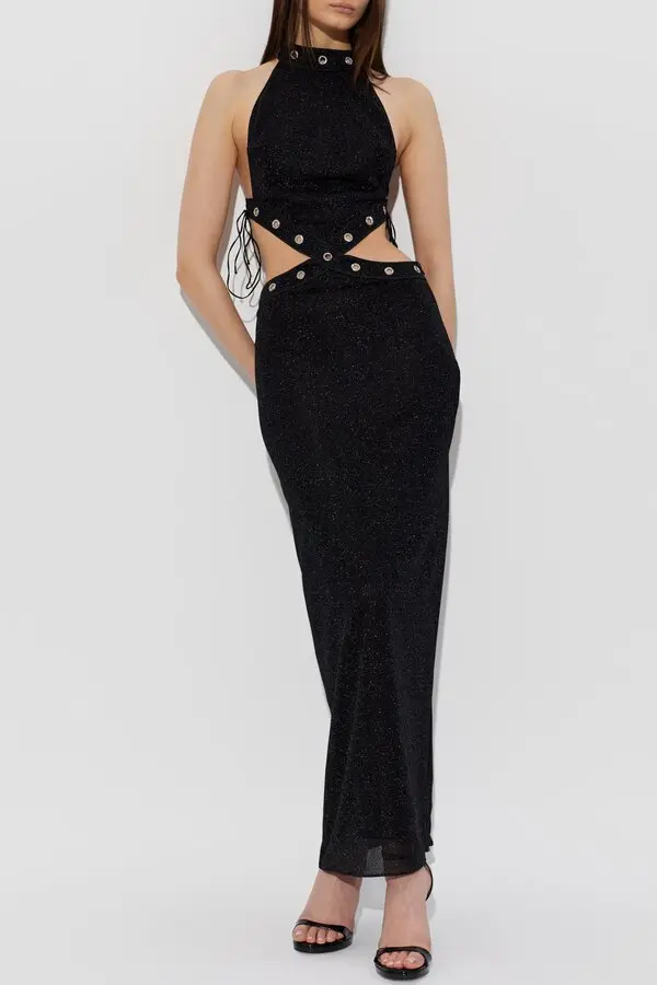 Oseree Lurex Thread Maxi Dress