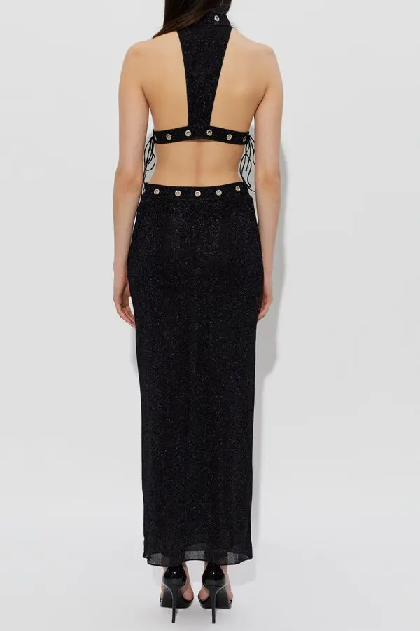 Oseree Lurex Thread Maxi Dress