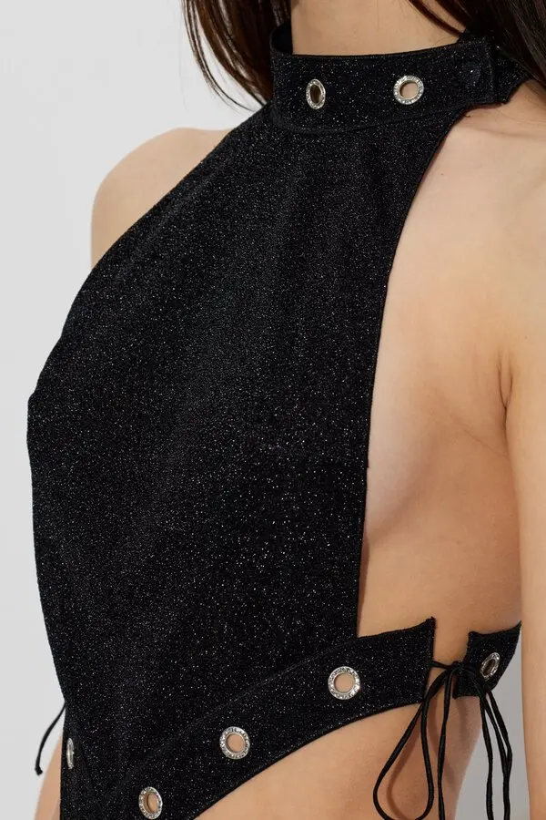 Oseree Lurex Thread Maxi Dress