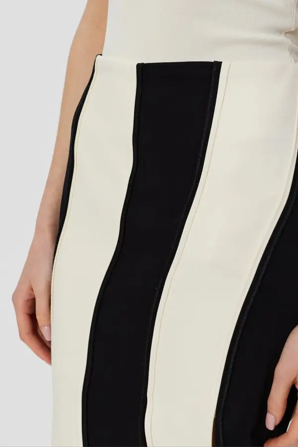 ENTIRE STUDIOS Striped Midi Skirt - Black