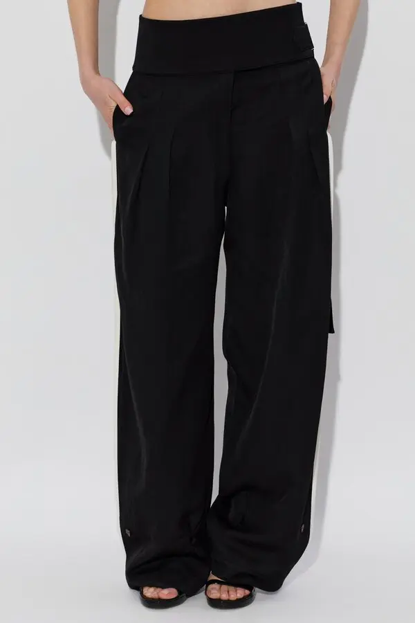 ENTIRE STUDIOS Side-striped Wide Leg Trousers - Black