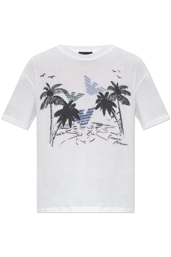Emporio Armani Printed T-shirt - White