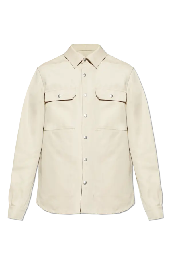 Rick Owens Denim Overshirt Jacket - Cream