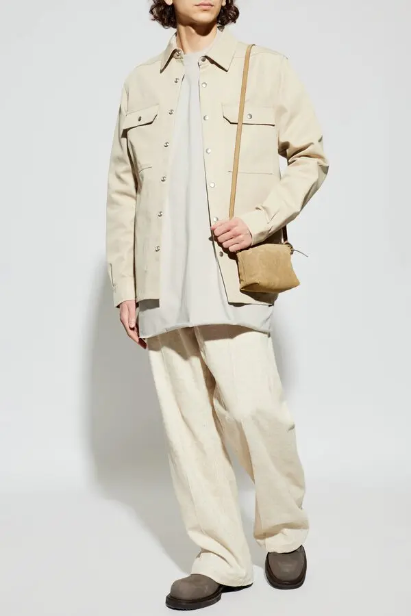 Rick Owens Denim Overshirt Jacket - Cream