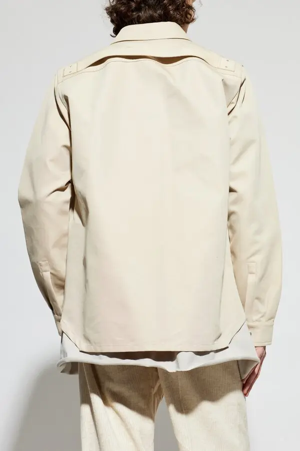 Rick Owens Denim Overshirt Jacket - Cream